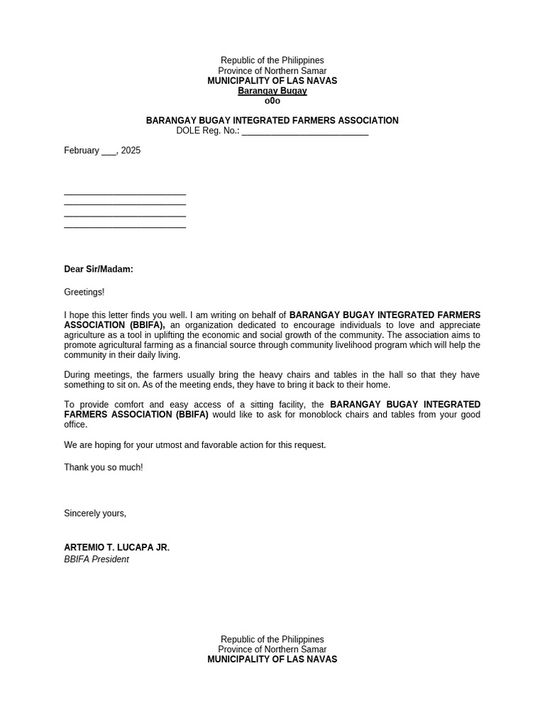 BBIFA Letter | PDF