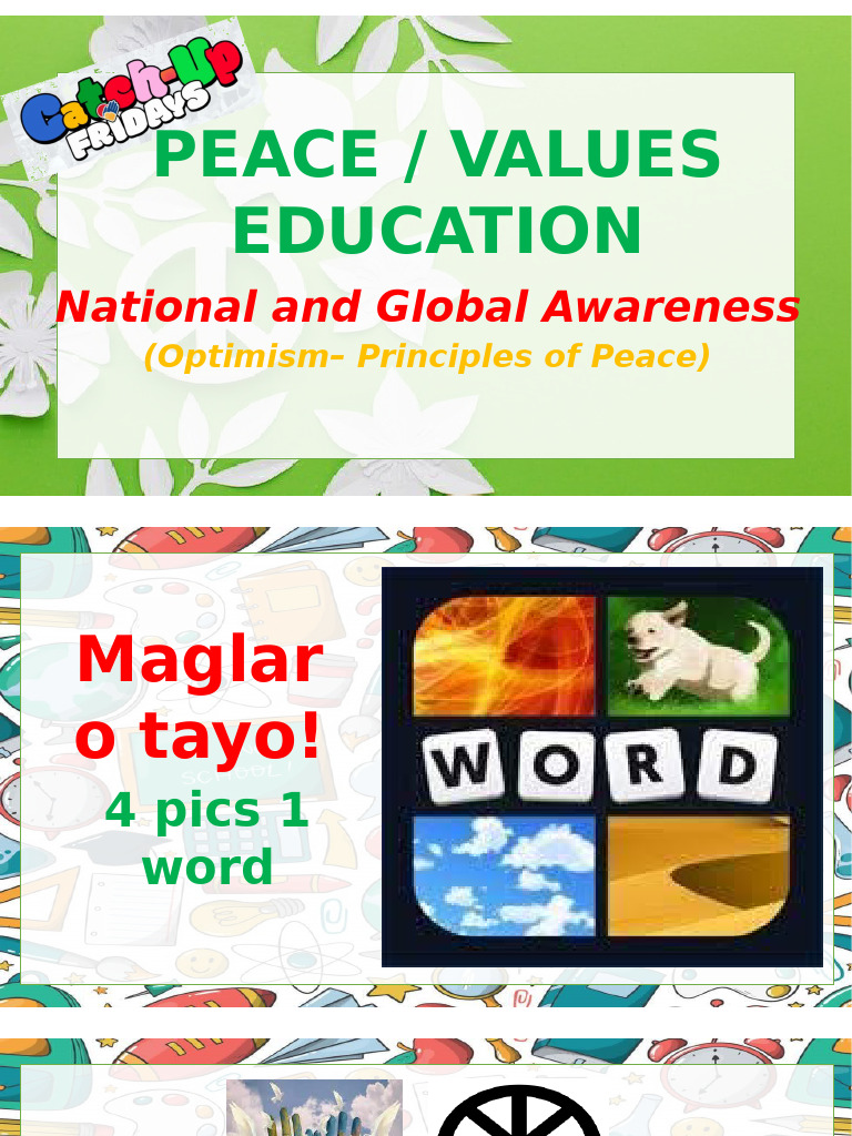 Q4-WEEK1 - PEACE-VALUES EDUCATION | PDF
