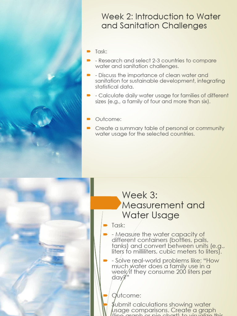 Weekly+task+for+Water and Sanitation Challenges Y8+EduVenture | PDF | Sanitation | Water