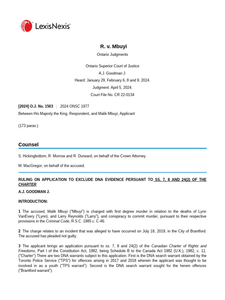 Test Judgement | PDF | Search Warrant | Search And Seizure