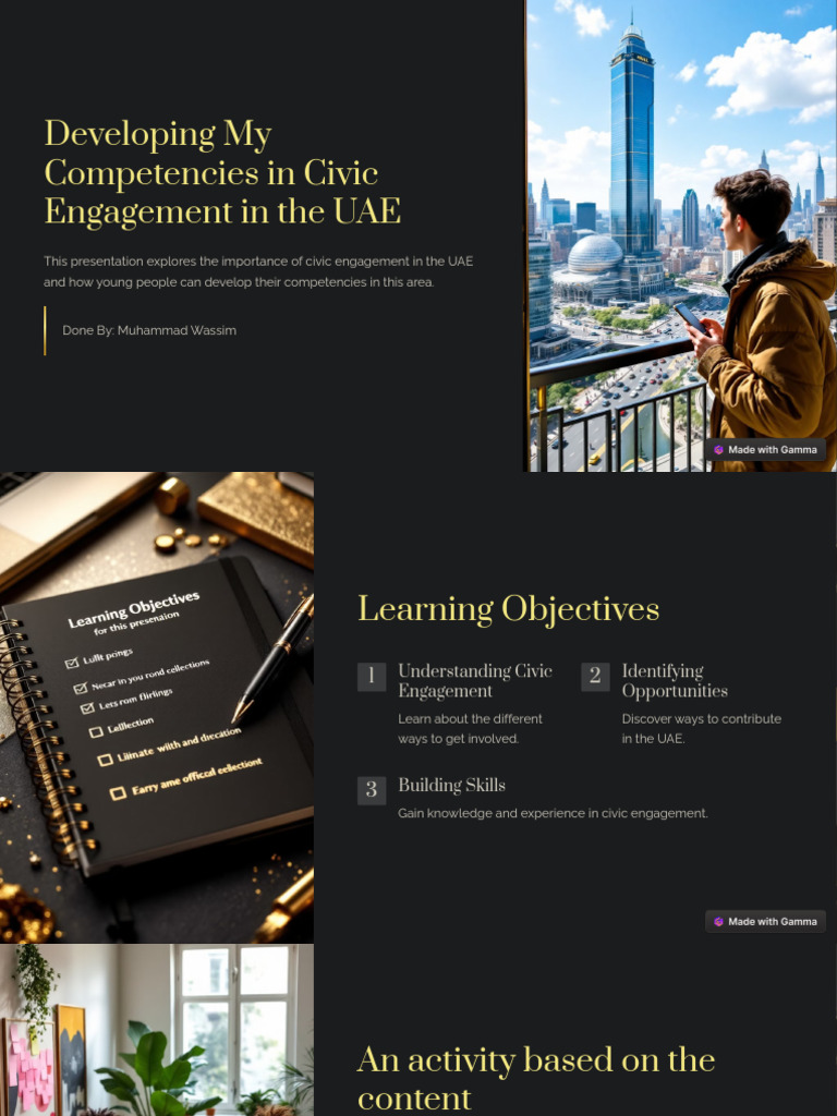 Developing My Competencies in Civic Engagement in The UAE | PDF