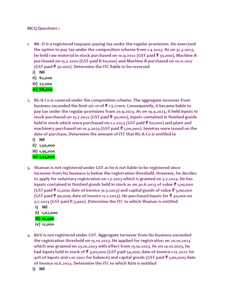 GST Session 4 Solution | PDF | Value Added Tax | Invoice