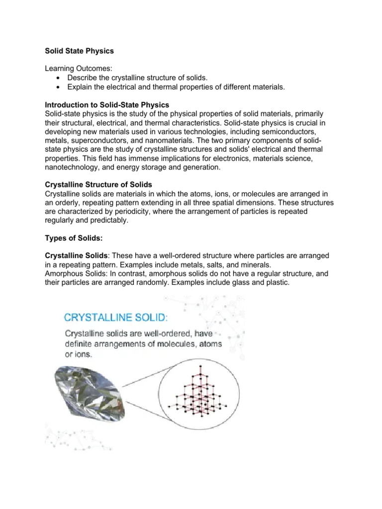 Solid State Physics I | PDF | Chemical Bond | Electrical Resistivity And Conductivity
