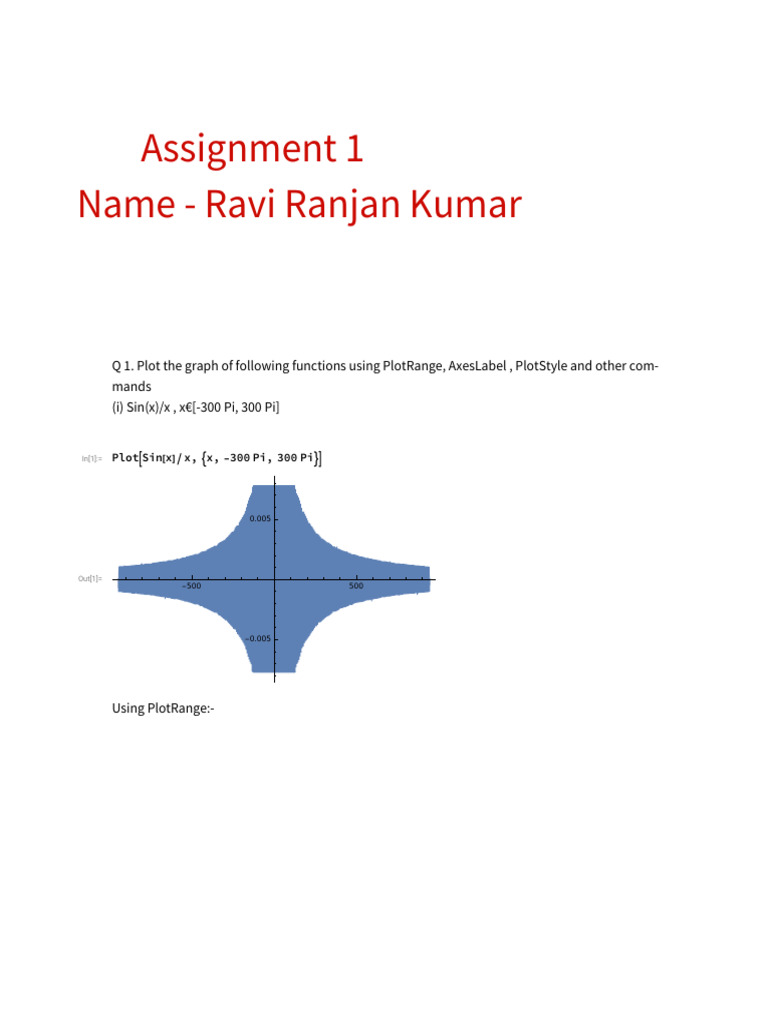 Mathematica assignment 1 | PDF | Curvature | Mathematical Analysis