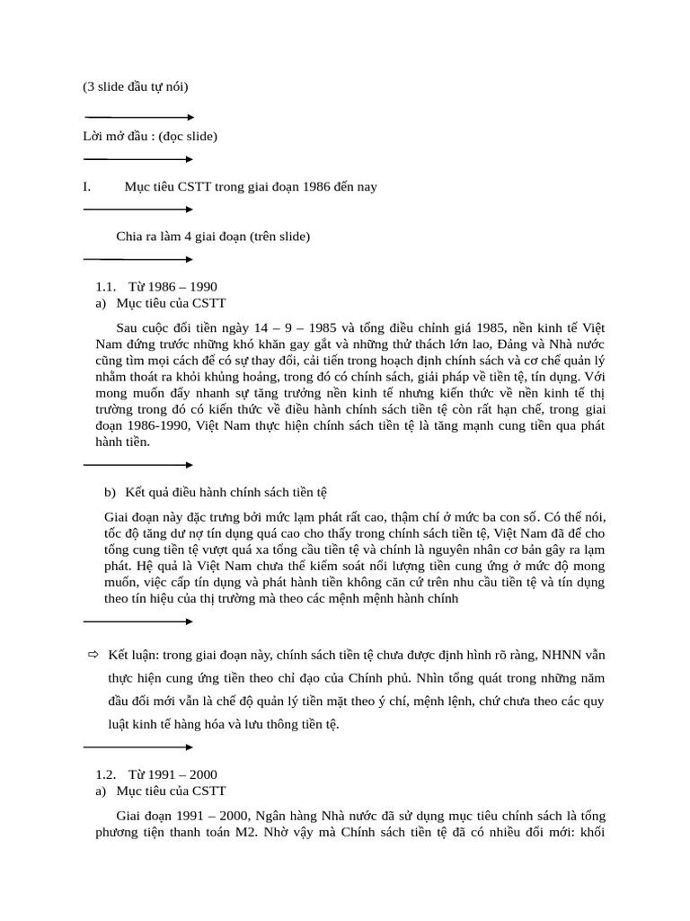 Mục tiêu CSTT trong giai đoạn 1986 đến nay | PDF