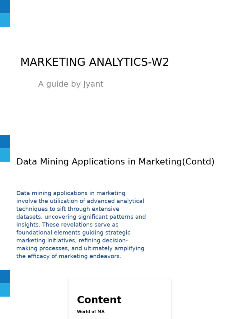 Marketing Analytics w2 | PDF