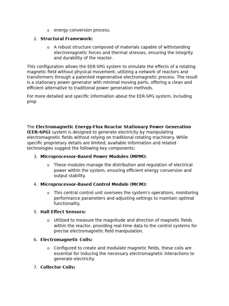 Electromagnetic Power Generation System | PDF | Electricity Generation ...