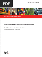BS en 933-1 - Tests For Aggregates | PDF
