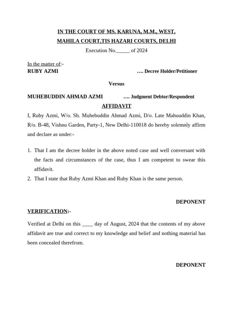 Affidavit Different Name | PDF