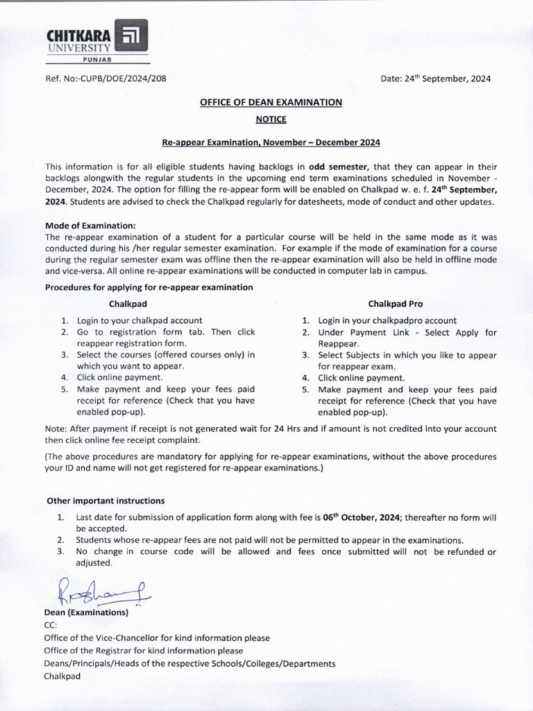 Circular 20240924150126 Reappear Notice November December 2024 | PDF