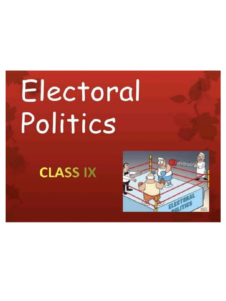 Electoral Politics (9) Notes | PDF