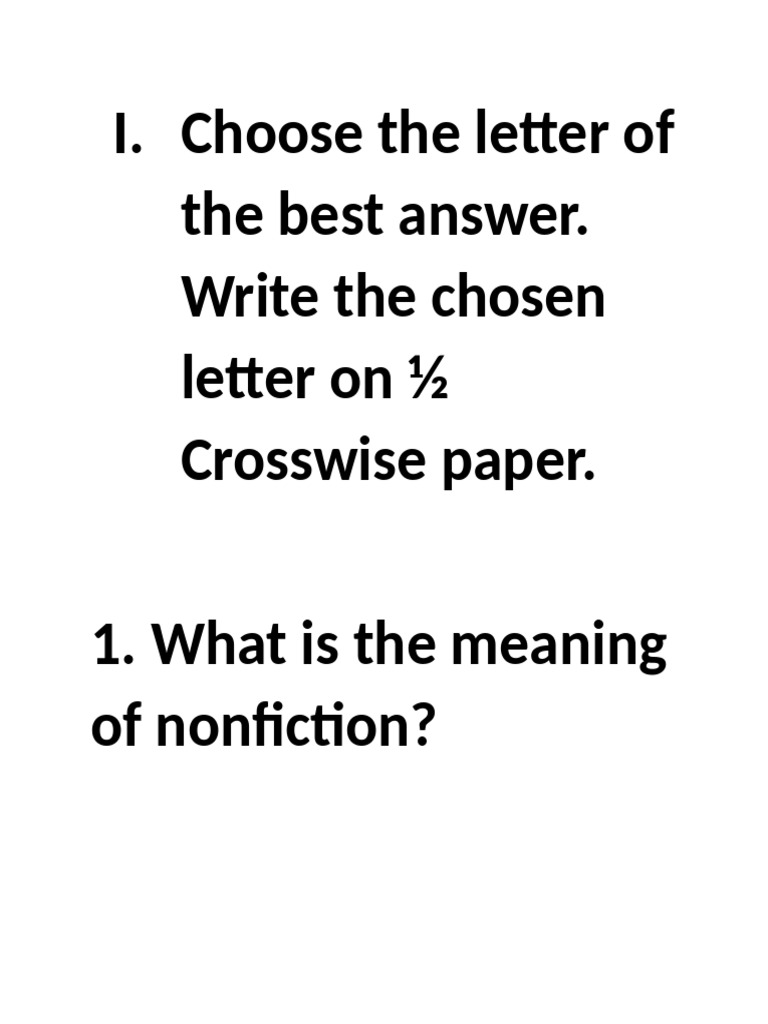 Summative Test Creative Nonfiction | PDF