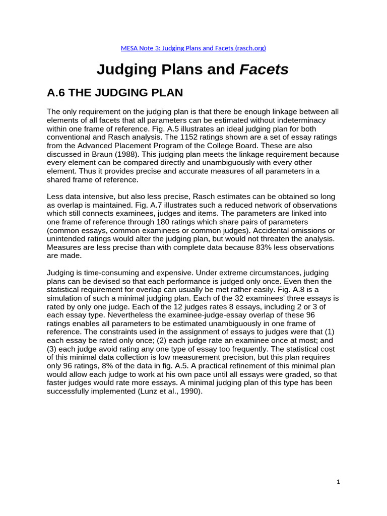 Judging Plans and Facets | PDF | Applied Mathematics