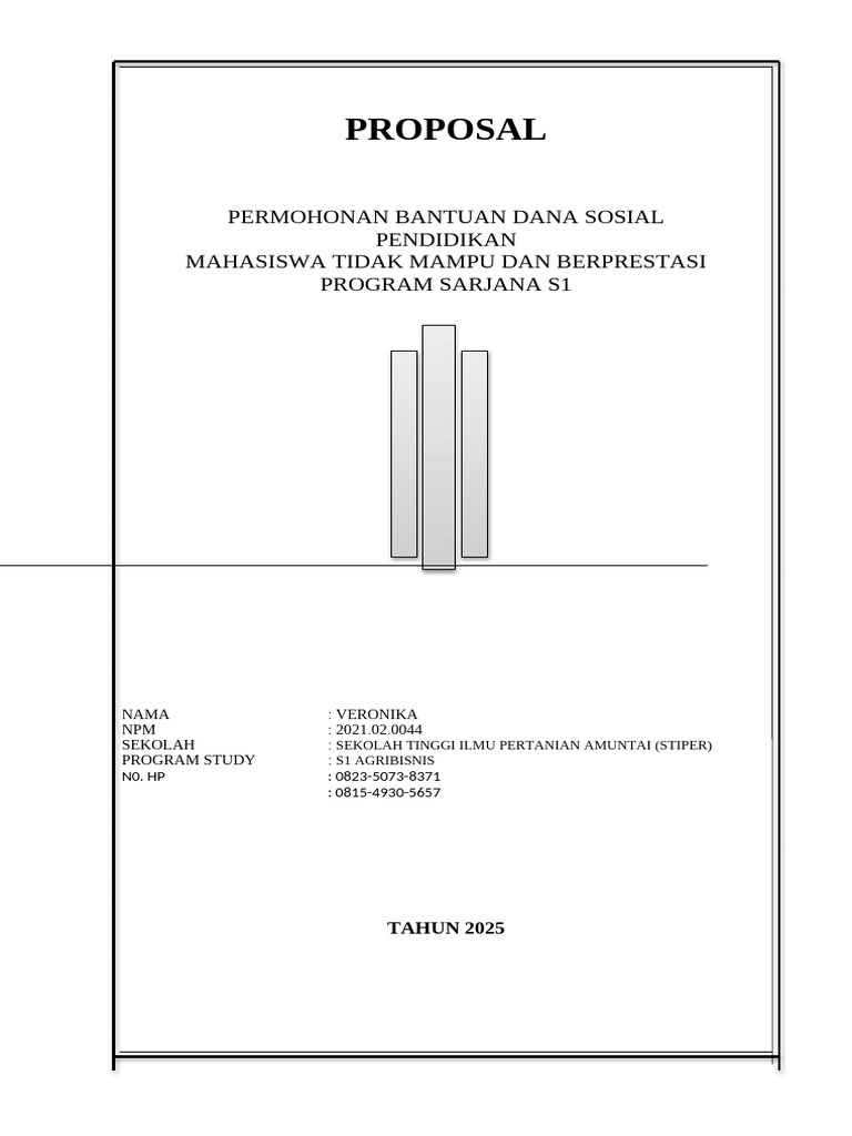 Proposal Pengajuan Wiria Natalia 2025 | PDF