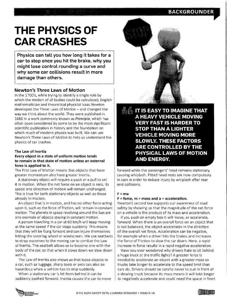 The Physics of Car Crashes | PDF