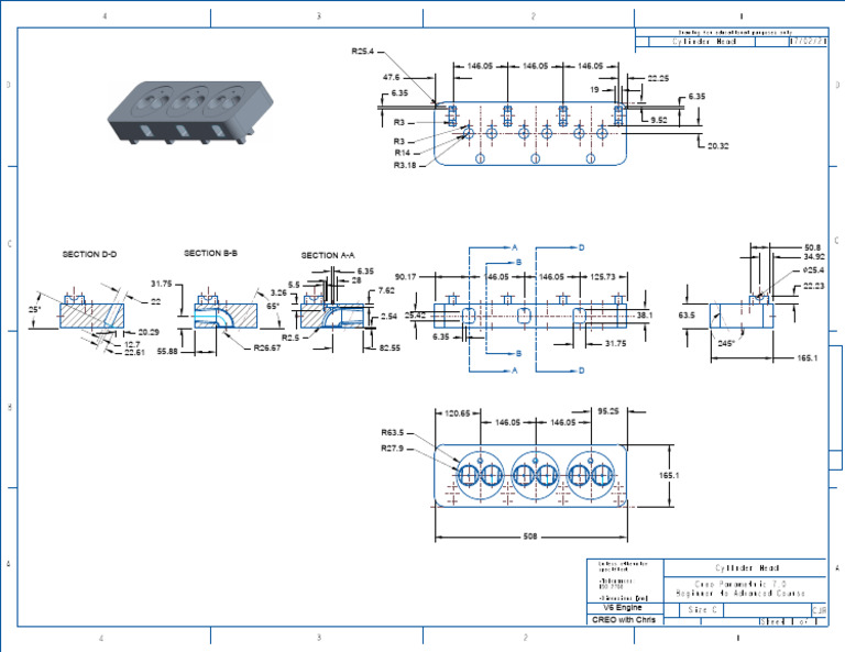 Cylinder Head Design in Creo Parametric | PDF