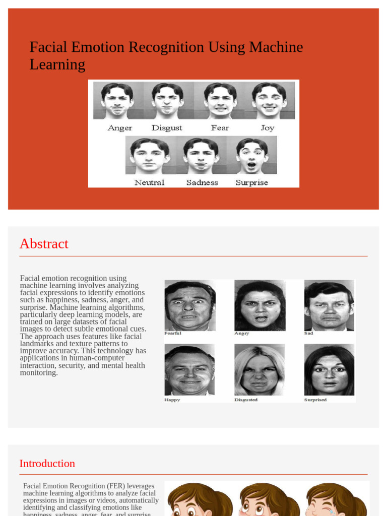 Facial Emotion Recognition Using Machine Learning | PDF | Machine Learning | Emotions