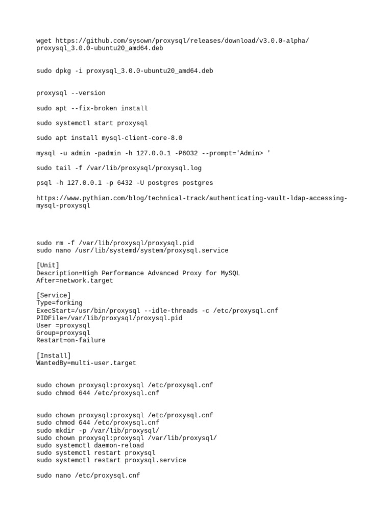 Install and Configure ProxySQL on Ubuntu | PDF