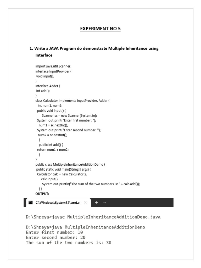 Java Multiple Inheritance and Vector Functions | PDF