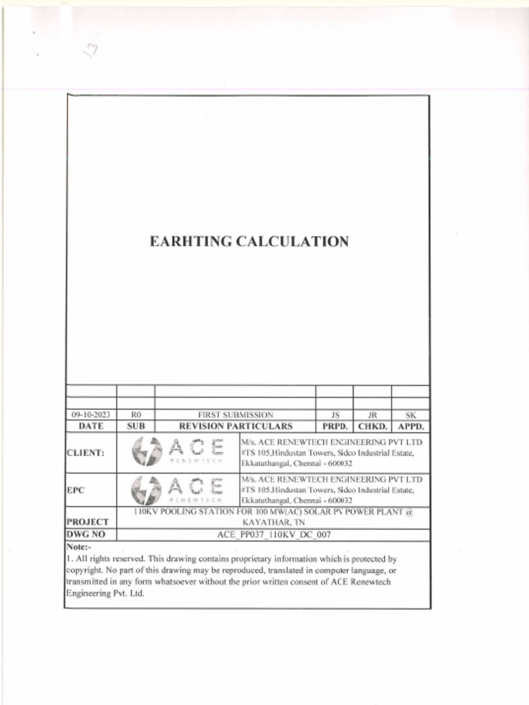 Earthing Calculation | PDF