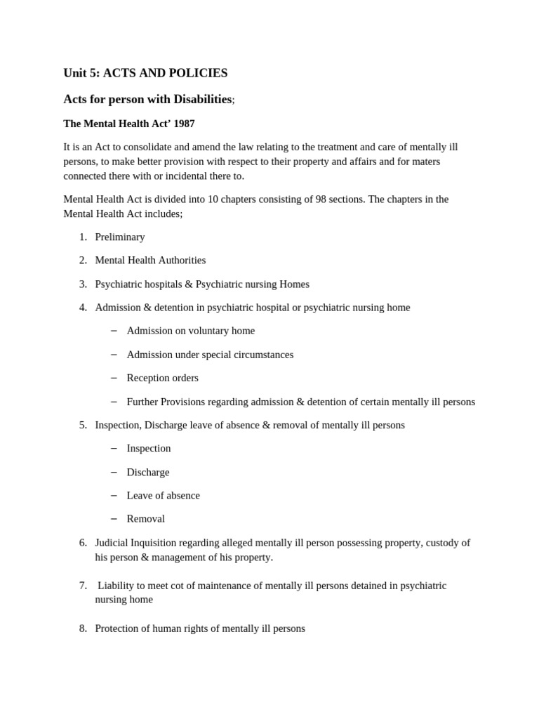 5; Acts and Policies | PDF | Committee | Disability