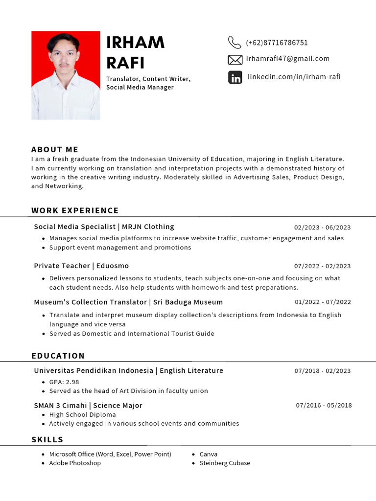 Business Consultant-Irham Rafi-Job Fair ITB | PDF