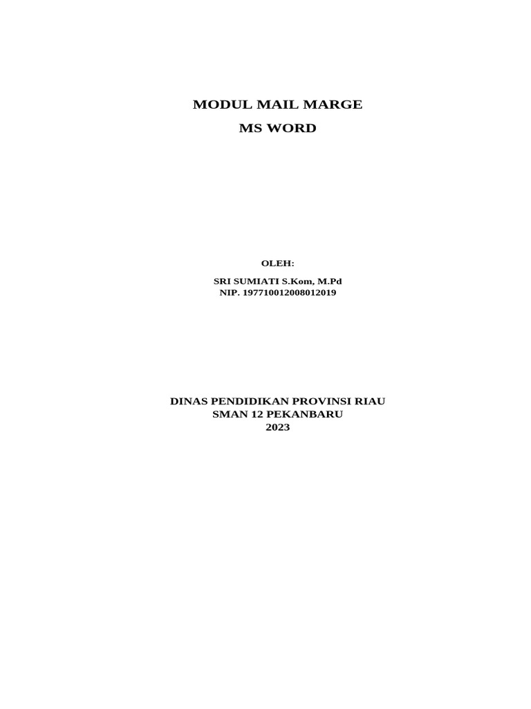 Modul Mail Merge | PDF