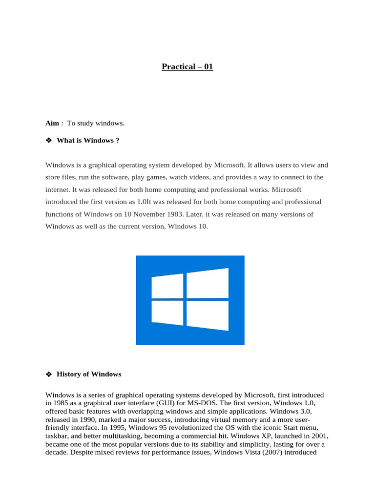 Aditya Experiment1 Os | PDF | Microsoft Windows | Window (Computing)