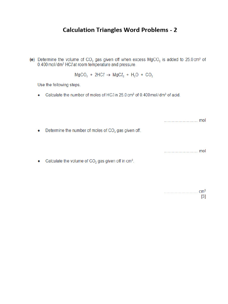 Calculation Triangles Word Problems - 2 | PDF
