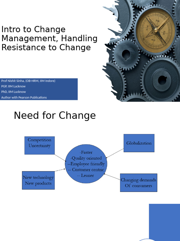 Intro and Handling Resistance To Change - SE-1 | PDF | Business ...