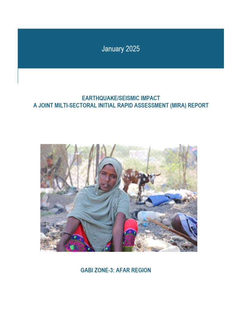 Seismic Emergency MIRA Assessment Report - AFAR - 20012025 - Final | PDF | Wash | Malnutrition
