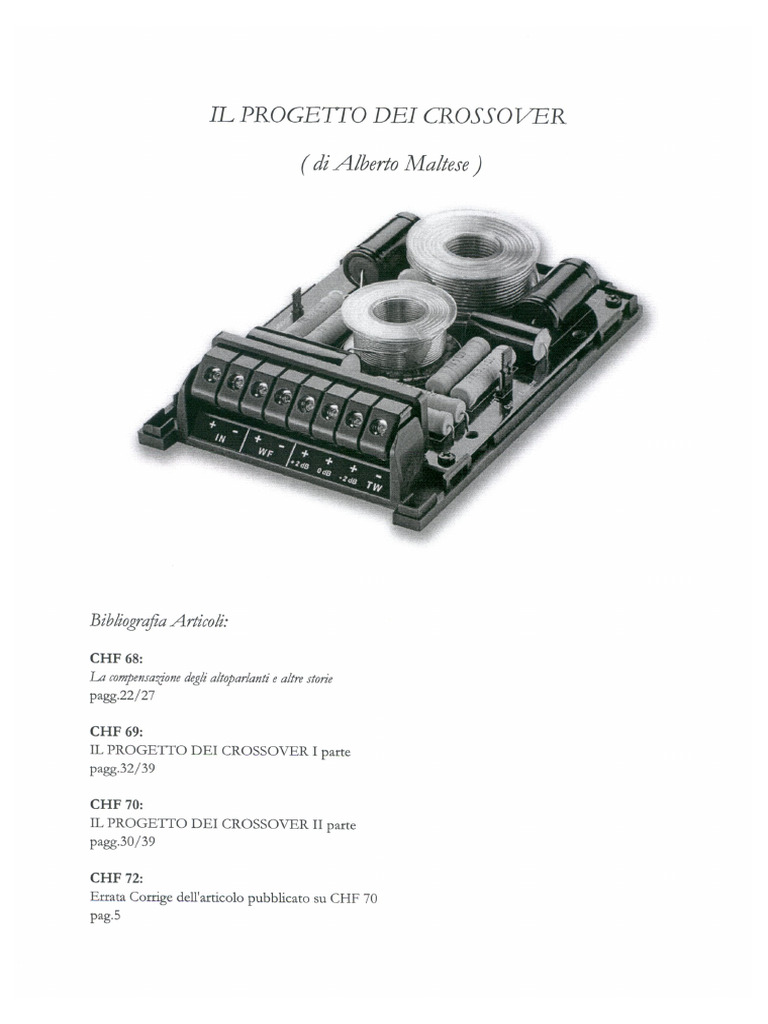 Progetto Crossover | PDF