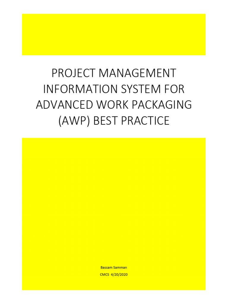 21. PMIS and AWP | PDF | Project Management | Building Information Modeling