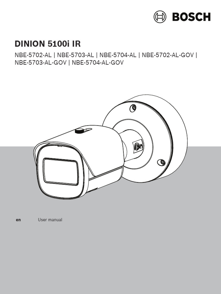 Bosch Dinion 5100i User Manual | PDF | Icon (Computing) | Computer Network
