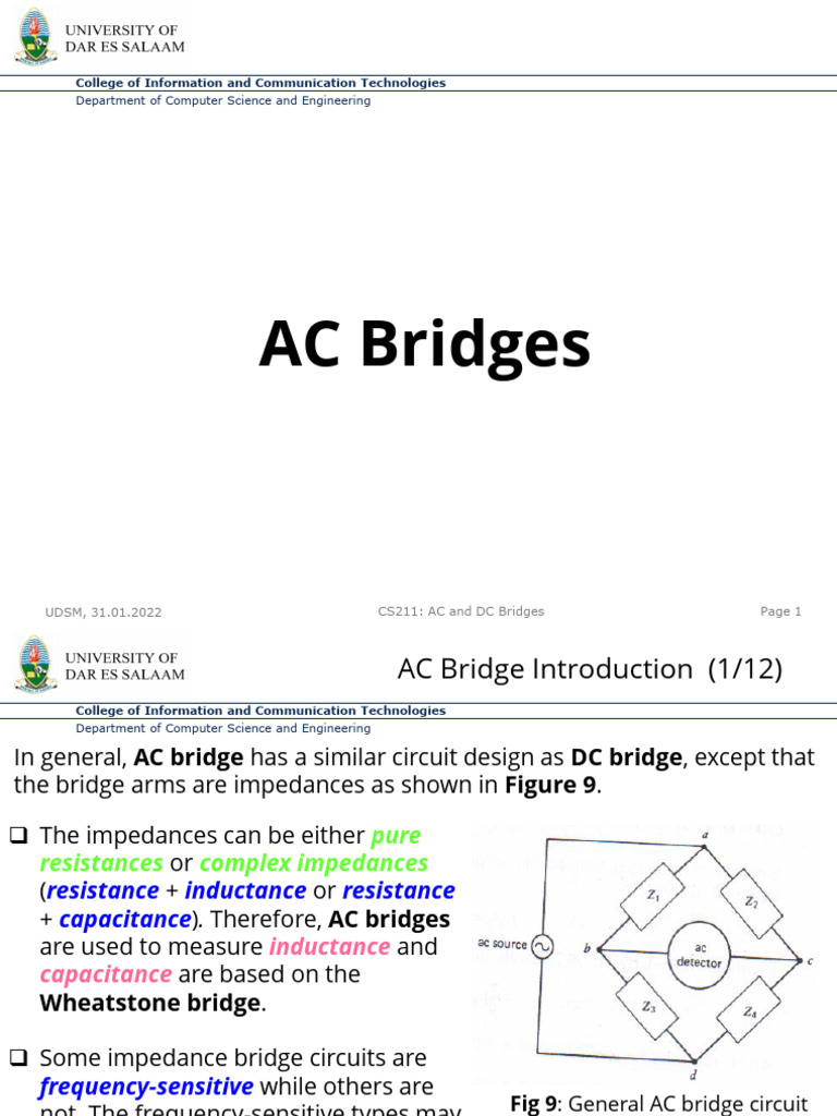 Understanding AC Bridge Circuits | PDF | Electrical Impedance | Metrology