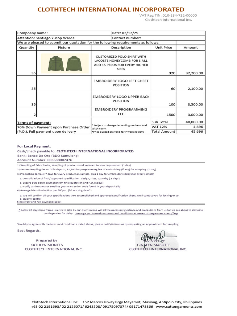 QUOTATION. Santiago Yusop Warda | PDF | Economies | Service Industries