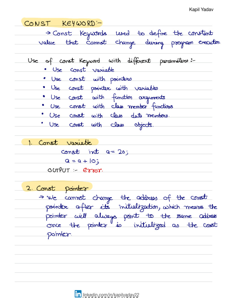 Oops Notes 27 Pdf Pointer Computer Programming Computer Programming