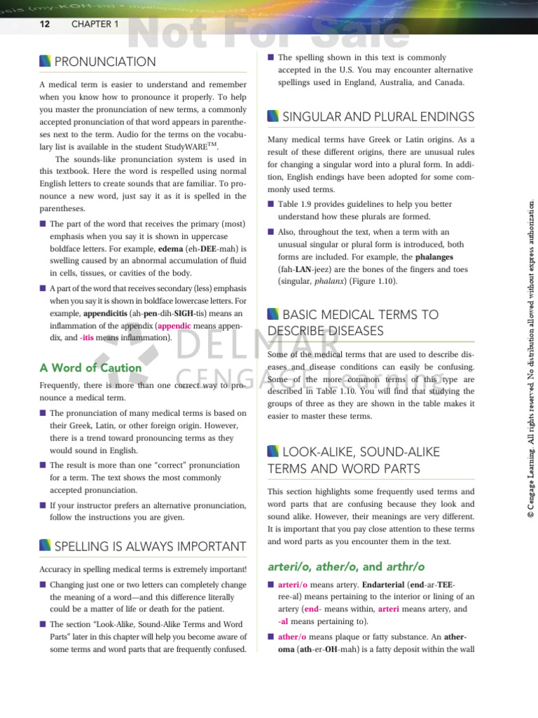 Medical Terminology Pronunciation Guide | PDF | Medical Diagnosis ...