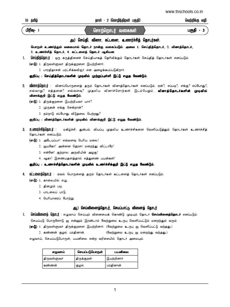 10th Tamil2 Paper Section1 Part3 | PDF