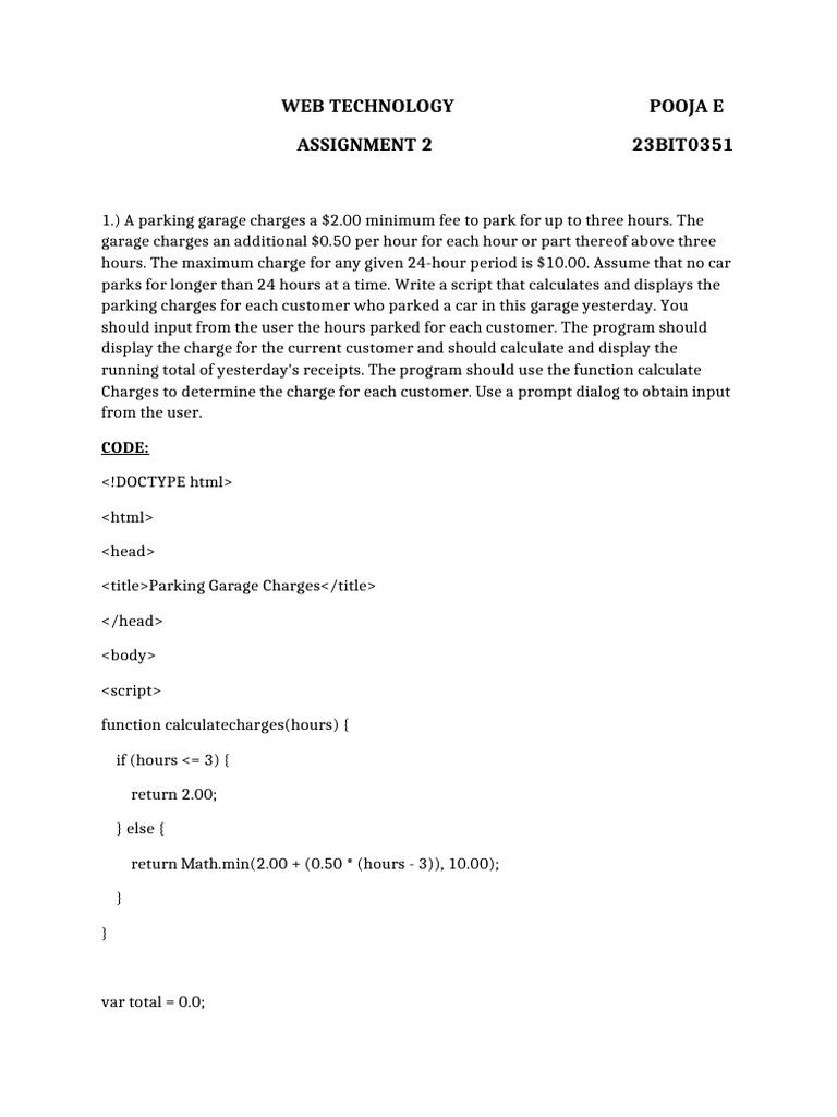 Assignment 2 Web | PDF | Phrase | Java Script