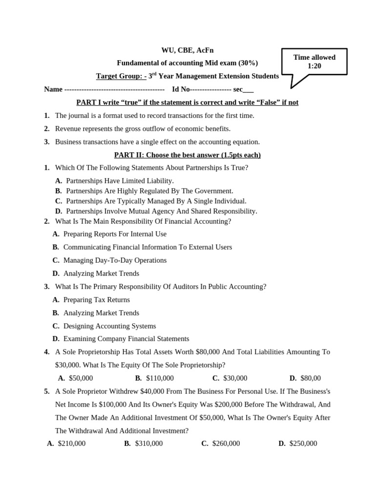 foa mid | PDF | Equity (Finance) | Expense