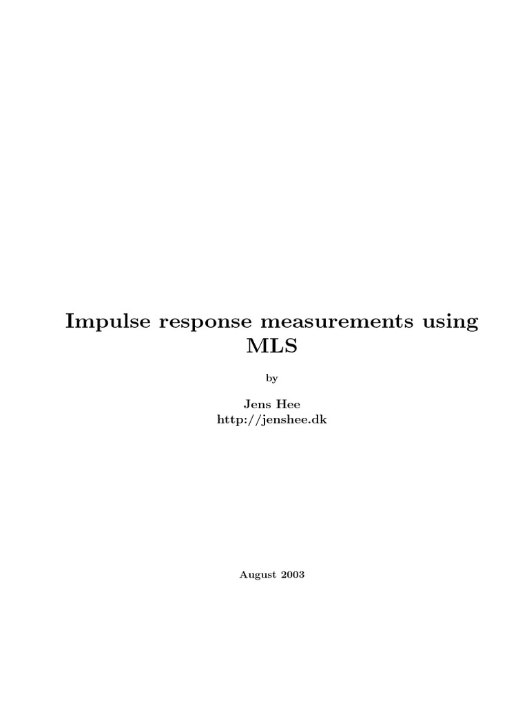 Mls | PDF | Field (Mathematics) | Signal To Noise Ratio