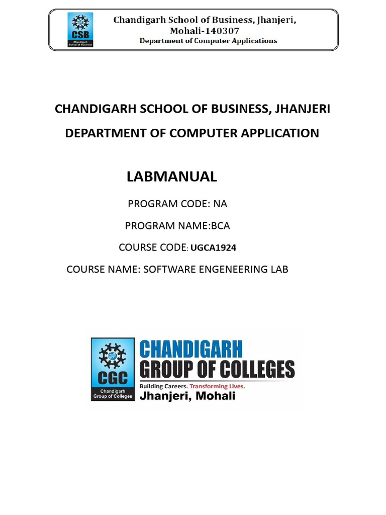 Software Engineering Lab Manual | PDF | Engineering | Science