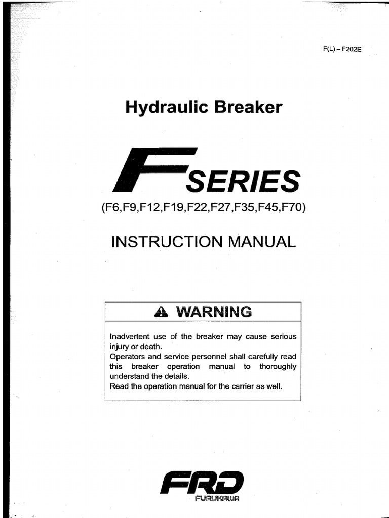 Instruction Manual F Series | PDF
