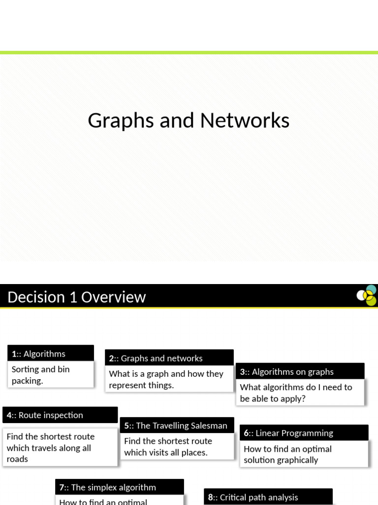 Graphs and Networks | PDF | Vertex (Graph Theory) | Mathematical Concepts