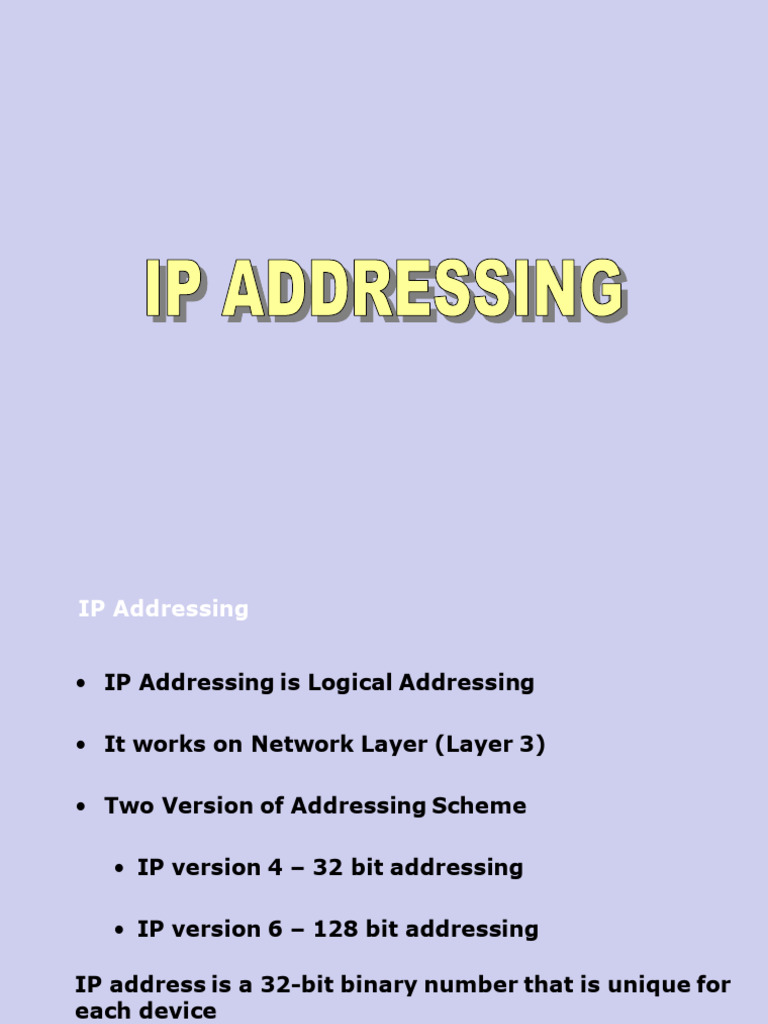Network IP Addressing | PDF | Computer Network | Multicast