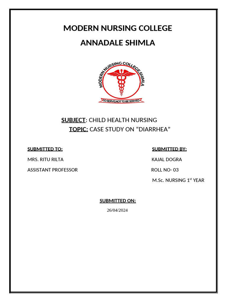 Case Presentation Diarrhea | PDF | Diarrhea | Medicine