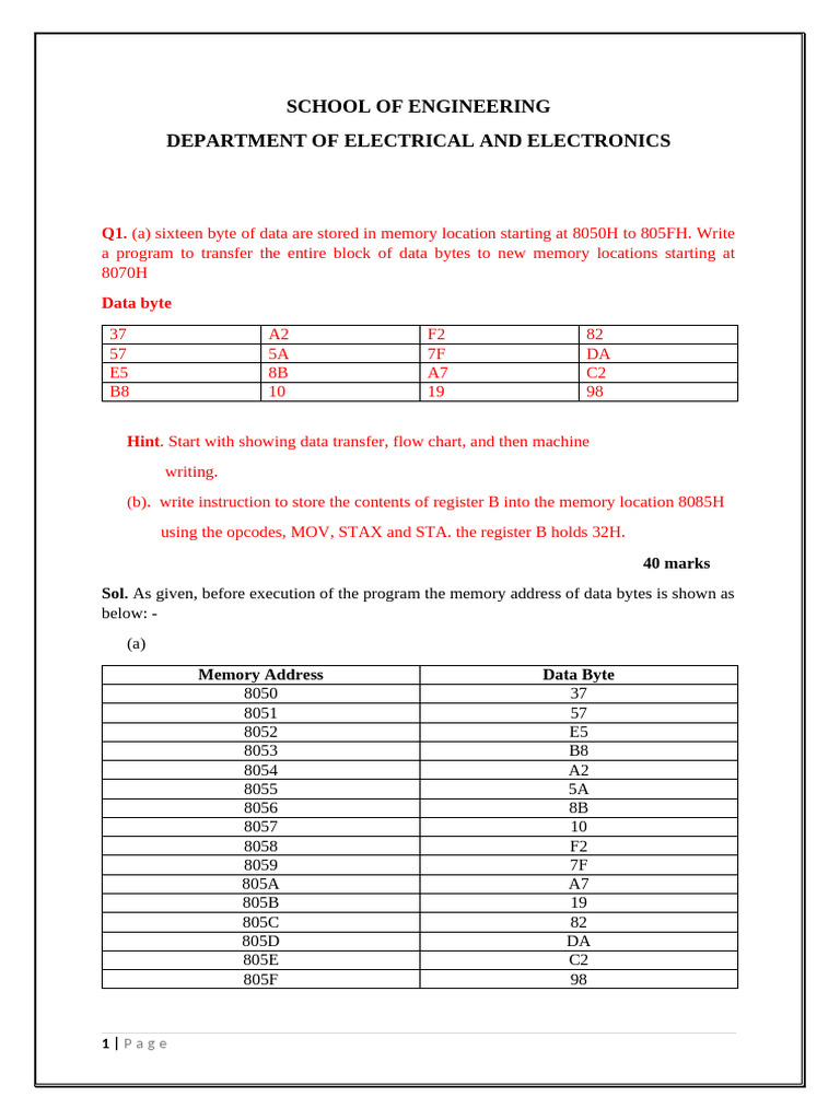 solutions assignment-semester-ec3 | PDF | Assembly Language | Digital Electronics