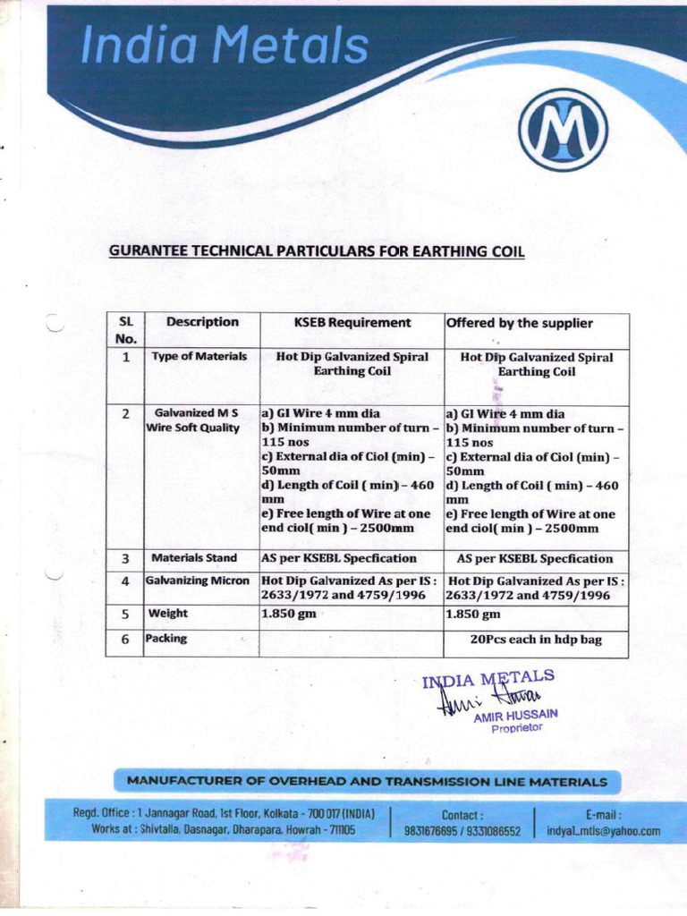 GTP Drawing of Coil Earth | PDF