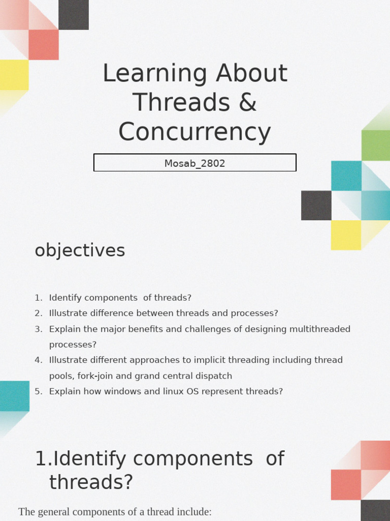 p4 learning about threads & concurrency | PDF | Thread (Computing) | Process (Computing)